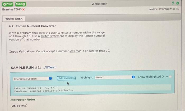 Solved 4.2: Roman Numeral Converter Write a program that | Chegg.com