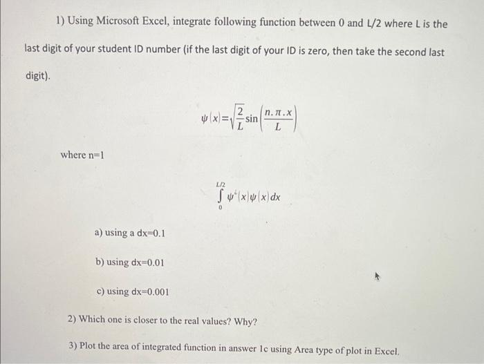 Solved 1) Using Microsoft Excel, integrate following | Chegg.com