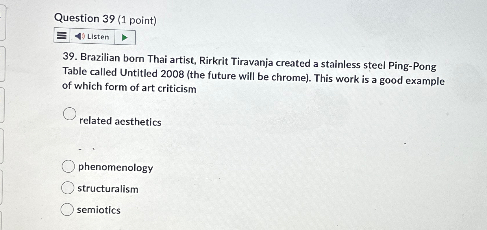 Solved Question 39 (1 ﻿point)Е39. ﻿Brazilian born Thai | Chegg.com