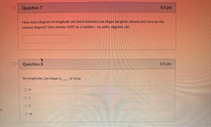 Solved Latitude and Longitude Practice Use a globe, a map or | Chegg.com