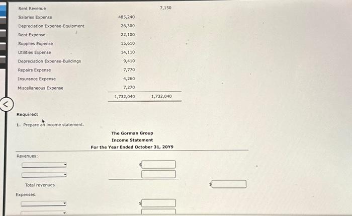 Prepare a balance sheet. The Gorman Group Balance | Chegg.com