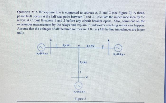 Solved Question 2: A three-phase line is connected to | Chegg.com