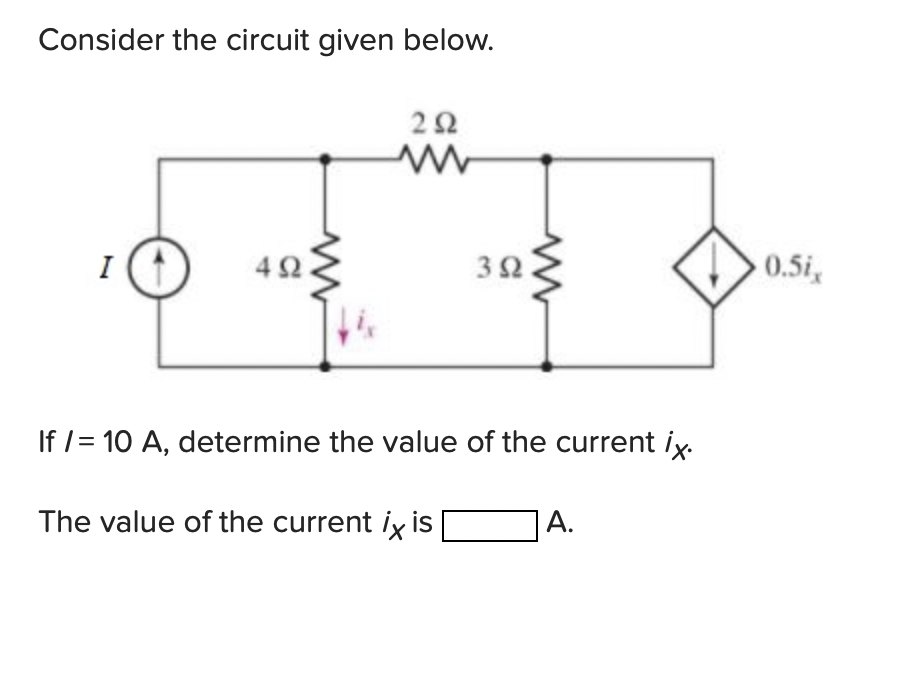 Solved Consider the circuit given below.If I=10A, ﻿determine | Chegg.com