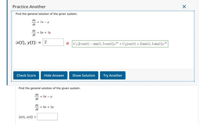 Solved Find the general solution of the given system. | Chegg.com