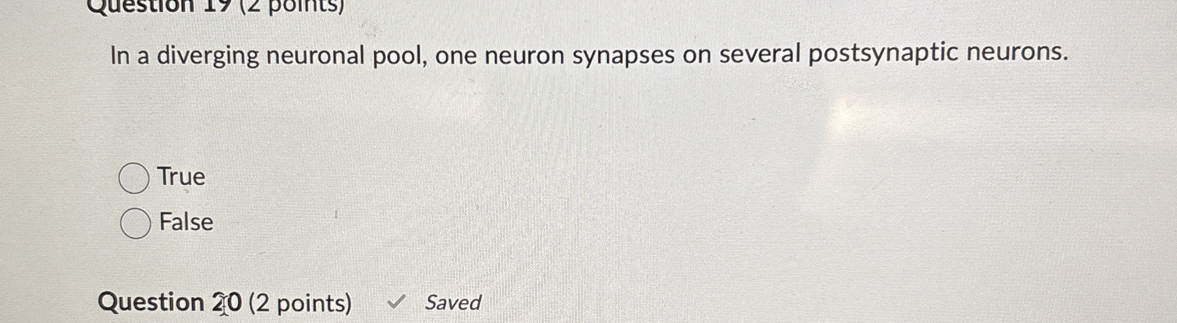 Solved In a diverging neuronal pool, one neuron synapses on | Chegg.com