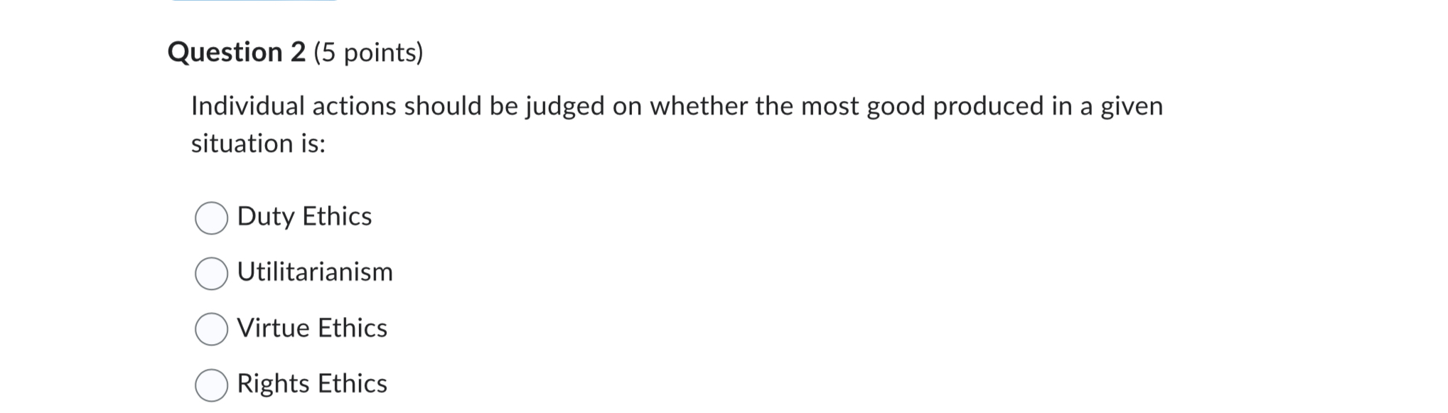Solved Question 2 (4 ﻿points)Individual actions should be | Chegg.com