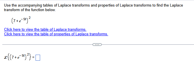 Solved Click here to view the table of Laplace | Chegg.com