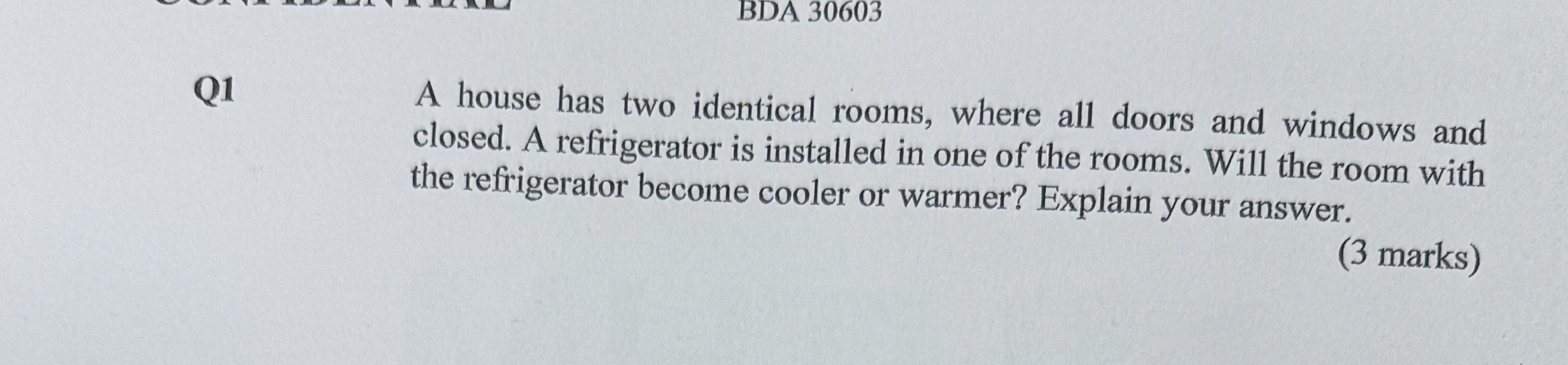 High Quality SOLUTION Q1 ﻿A house has two identical rooms, where all ...