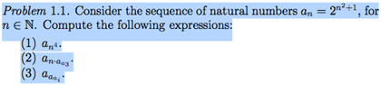 Solved Consider the sequence of natural numbers an = 2n2 + | Chegg.com