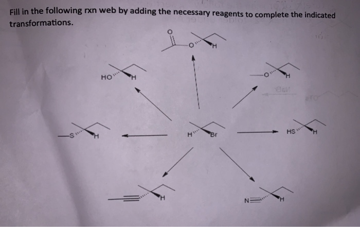 Solved Fill in the following rxn web by adding the necessary | Chegg.com
