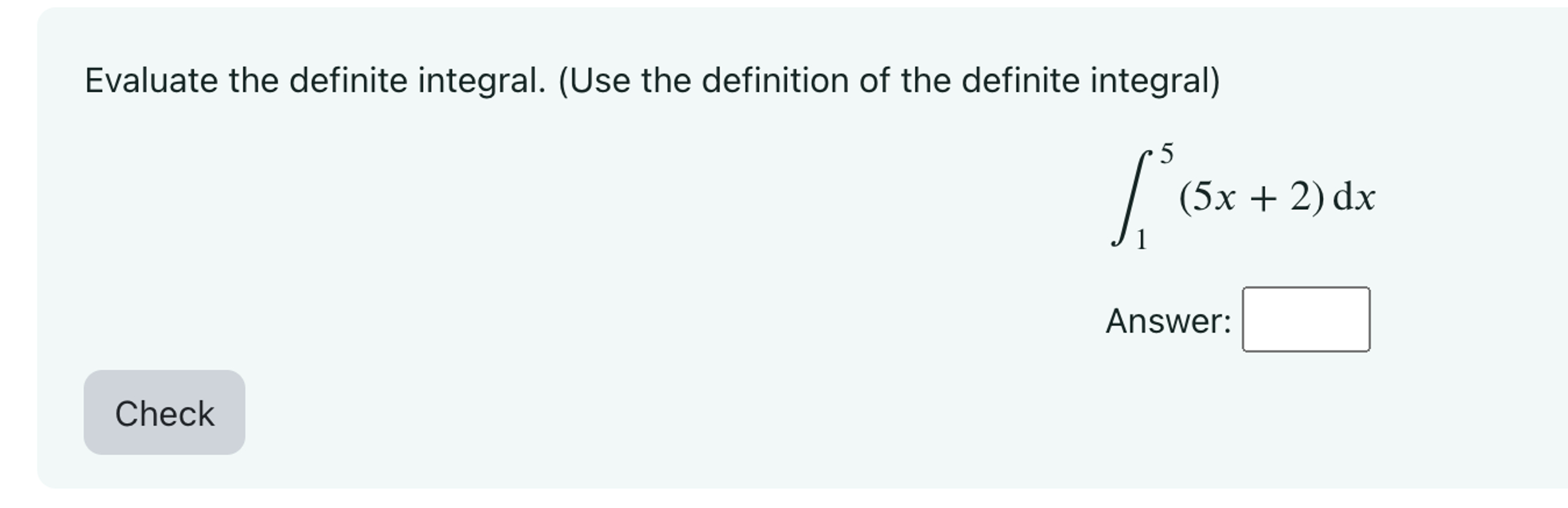 Solved Evaluate the definite integral. (Use the definition | Chegg.com