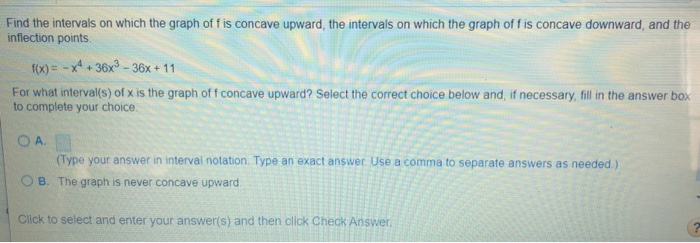 Solved Find the intervals on which the graph of fis concave | Chegg.com