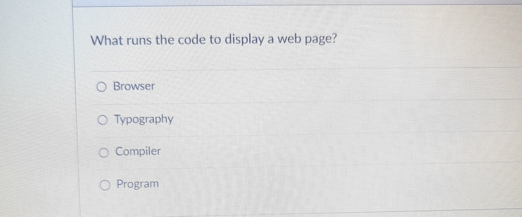 Solved What runs the code to display a web | Chegg.com