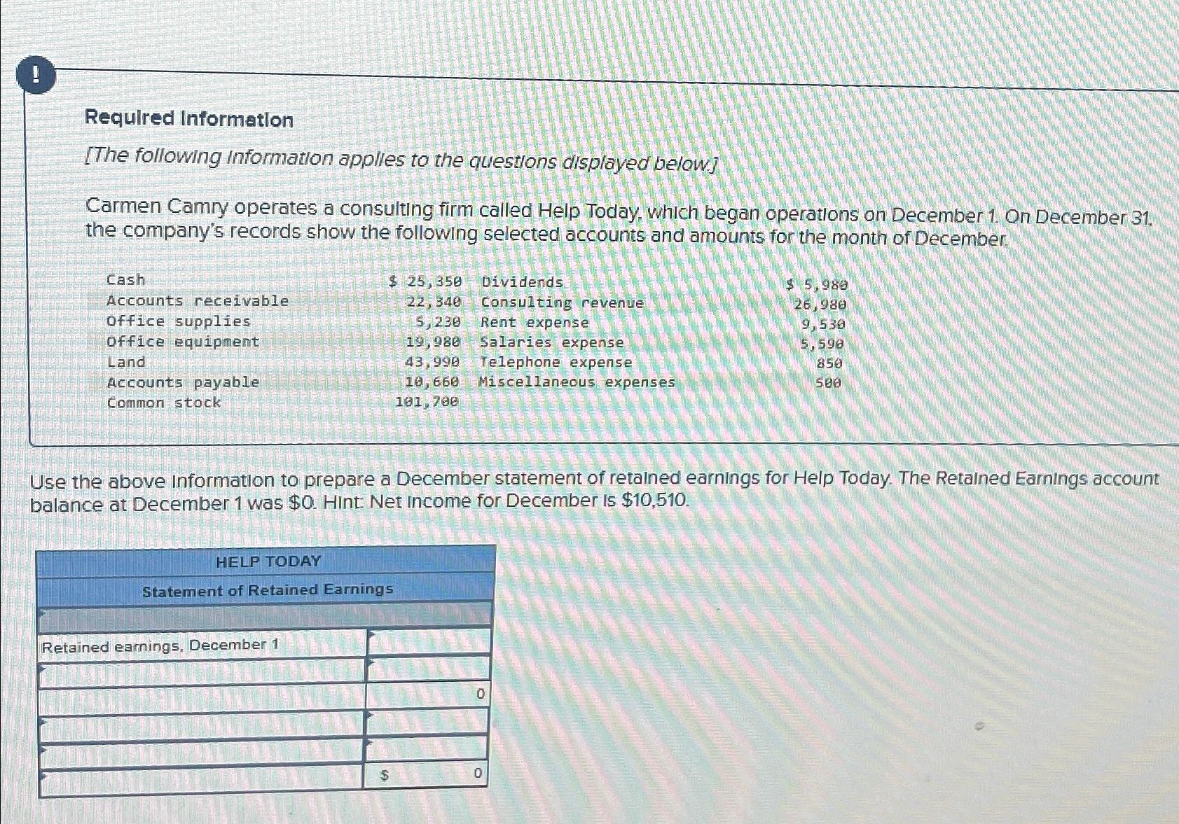 Solved !Required Information[The following informatlon | Chegg.com