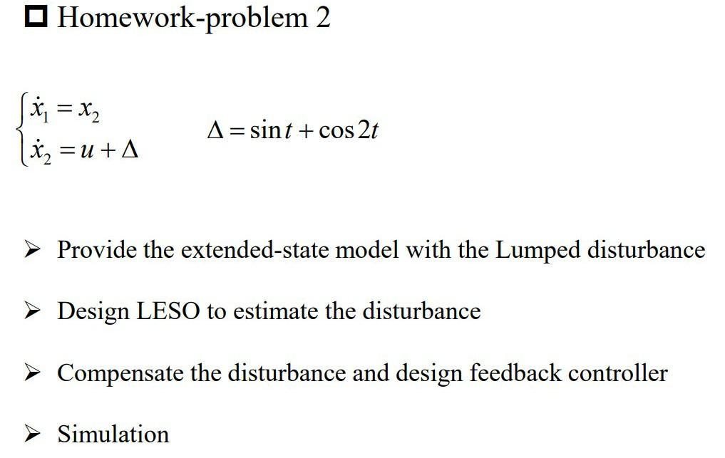 Solved 1) Provide the extended-state model with the Lumped | Chegg.com