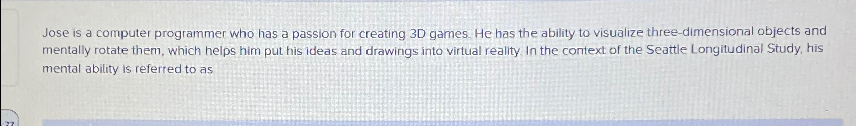 Solved Jose is a computer programmer who has a passion for | Chegg.com