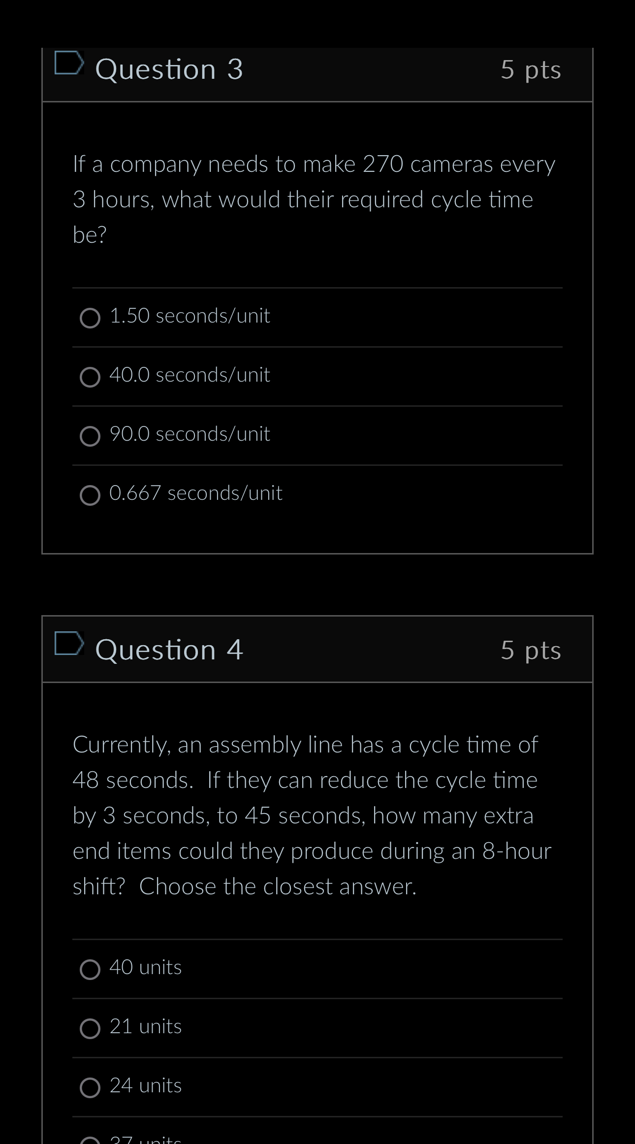 Solved Question 35 ﻿ptsIf a company needs to make 270 | Chegg.com