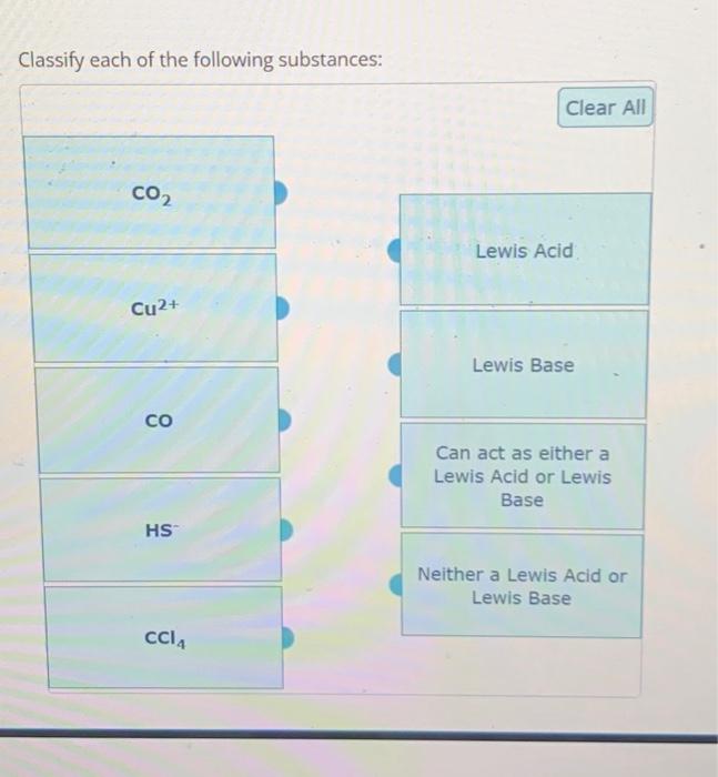 Solved Classify each of the following substances: Can act as | Chegg.com