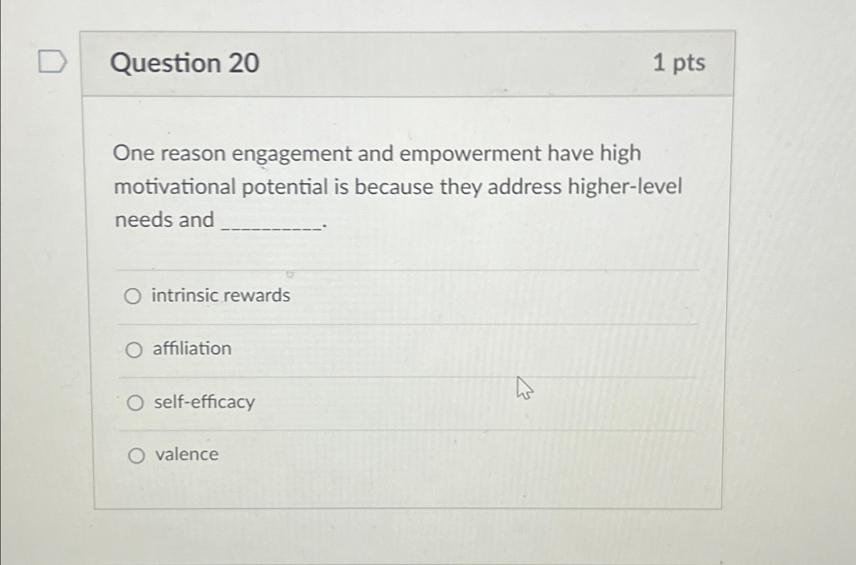 Solved Question 201ptsOne reason engagement and empowerment | Chegg.com