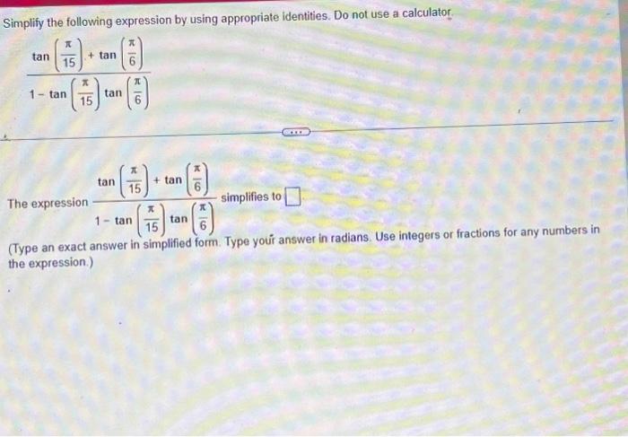 Solved Simplify the following expression by using | Chegg.com