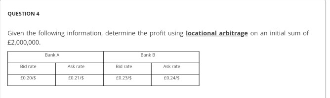 Solved QUESTION 4 Given the following information, determine | Chegg.com