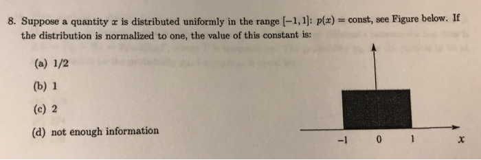 Solved Suppose a quantity x id distributed uniformly in the | Chegg.com