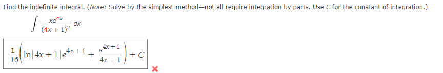 Solved Find the indefinite integral. (Note: Solve by the | Chegg.com