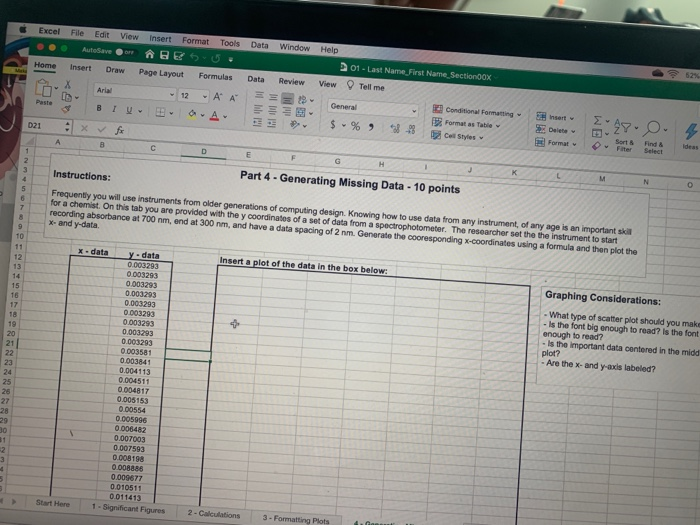 Solved Excel File Edit View Insert Format Tools Data Autore