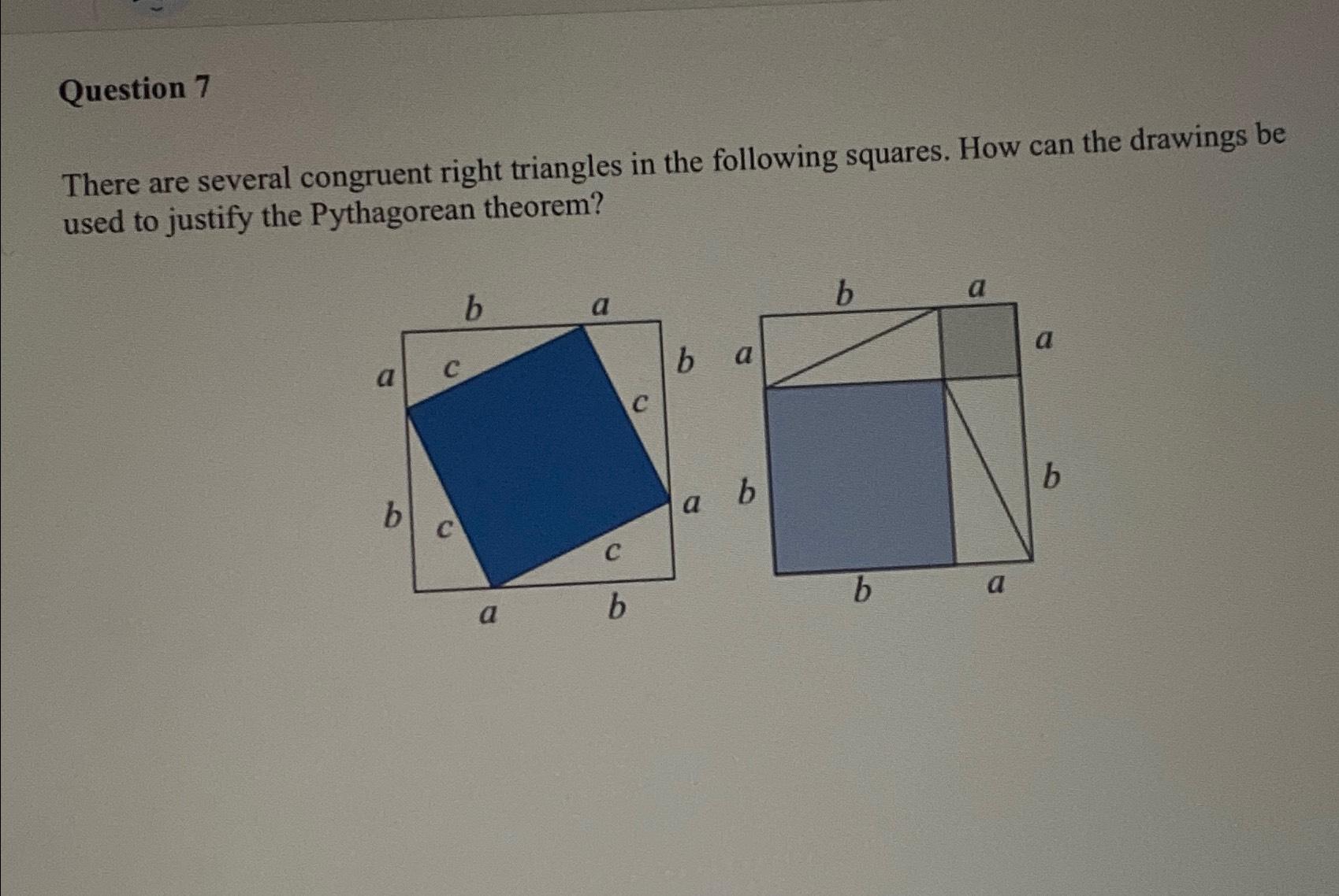 Solved Question 7There are several congruent right triangles | Chegg.com