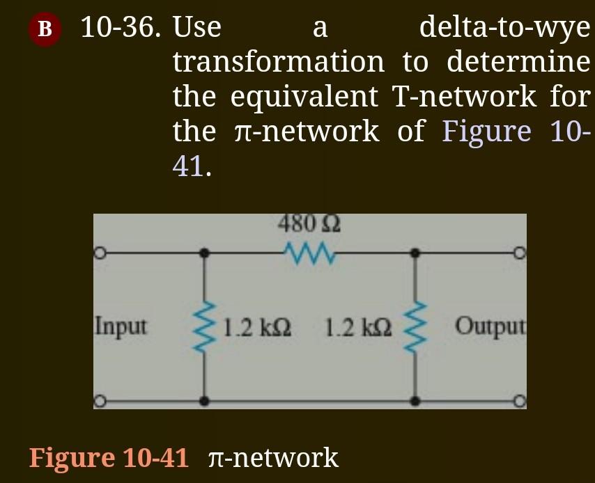 Solved B 10-36. Use a delta-to-wye transformation to | Chegg.com