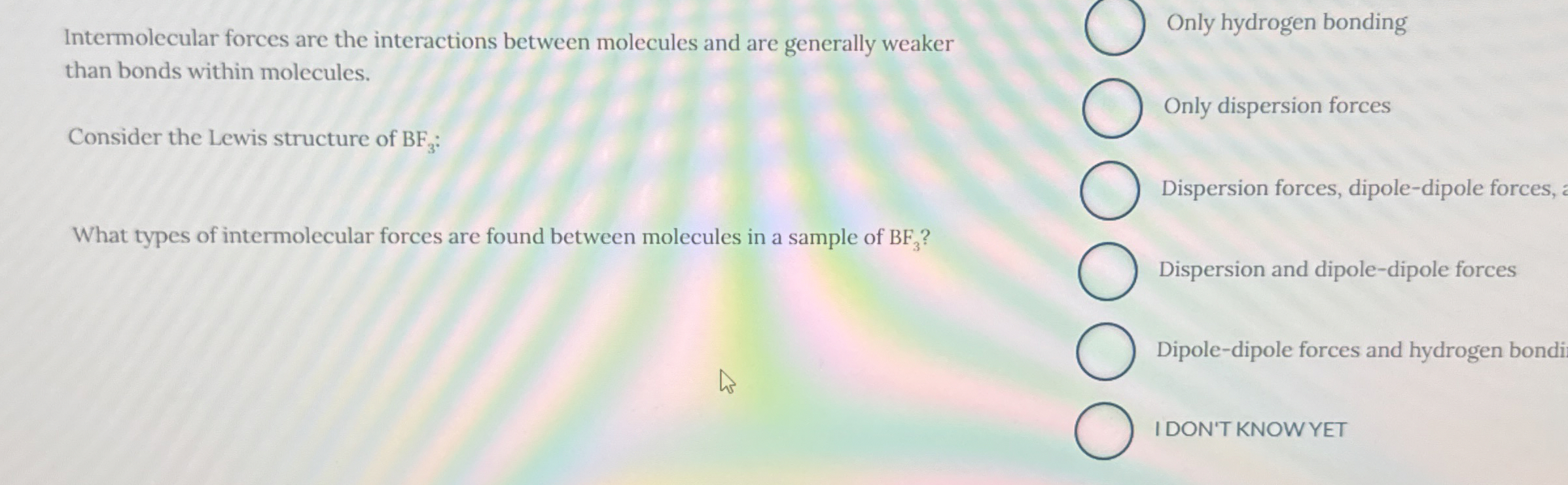 Solved Intermolecular forces are the interactions between | Chegg.com