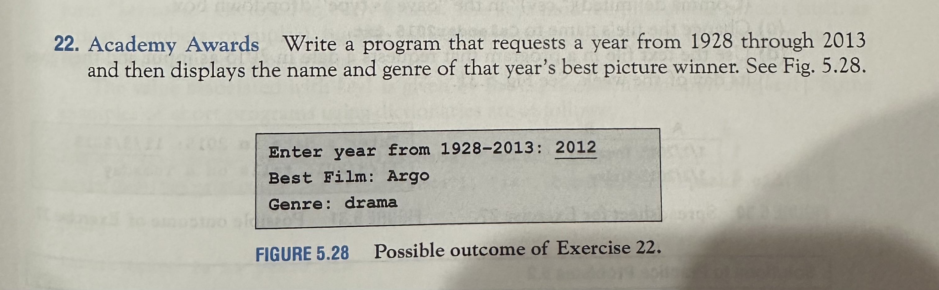 Solved Academy Awards Write a program that requests a year | Chegg.com
