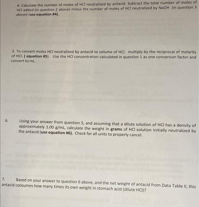 Solved Data Table I: Titration of HCl solution 1. Initial | Chegg.com