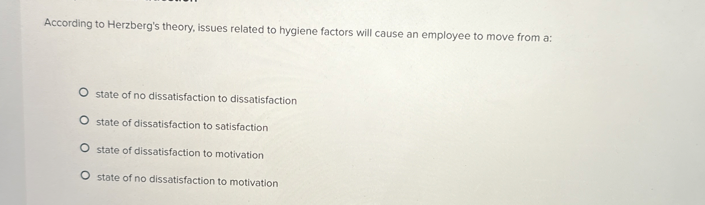 Solved According to Herzberg's theory, issues related to | Chegg.com