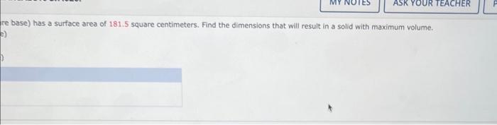 Solved A rectangular solid (with a square base) has a | Chegg.com