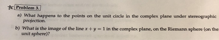 Solved Problem 3. a) What happens to the points on the unit | Chegg.com