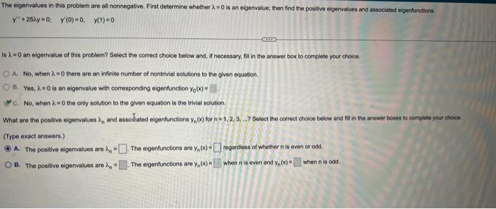 Solved The eigenvalues in this problem are all nonnegative. | Chegg.com