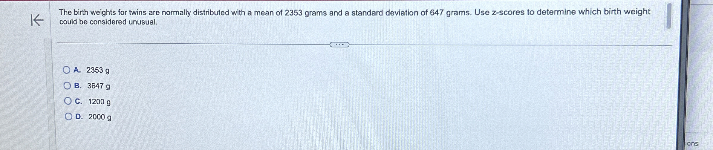 Solved The birth weights for twins are normally distributed | Chegg.com
