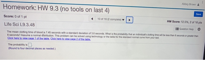 Solved Abbey Brown & Homework: HW 9.3 (no tools on last 4) | Chegg.com