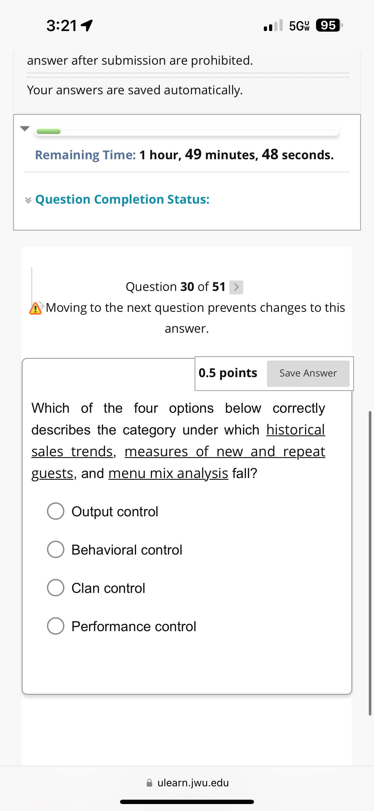 Solved 3:2145Gwu95answer after submission are | Chegg.com