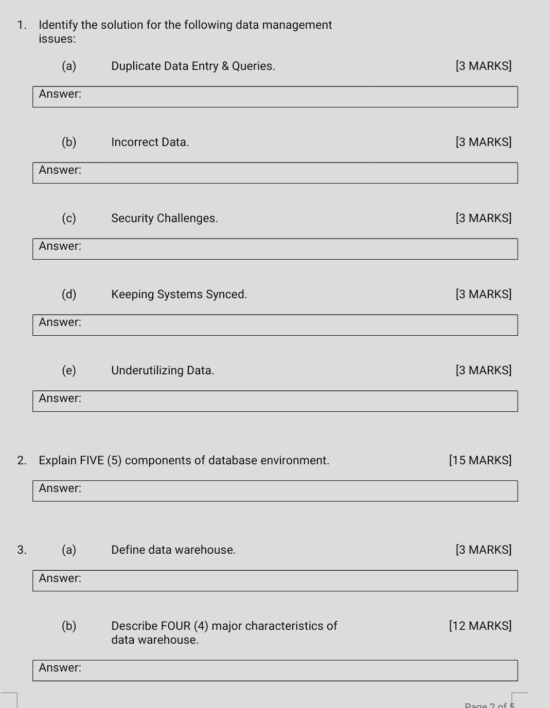 Solved 1. Identify the solution for the following data | Chegg.com