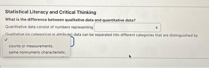 Solved Statistical Literacy and Critical Thinking What is | Chegg.com