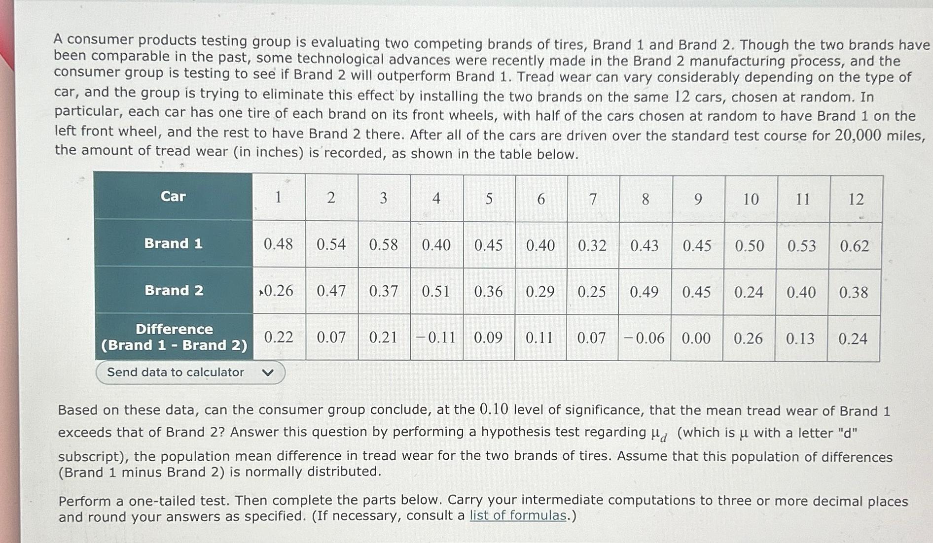 Solved A consumer products testing group is evaluating two | Chegg.com