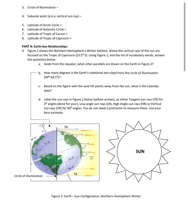 Solved Lab Assignment #4: Earth-Sun Relationships and | Chegg.com
