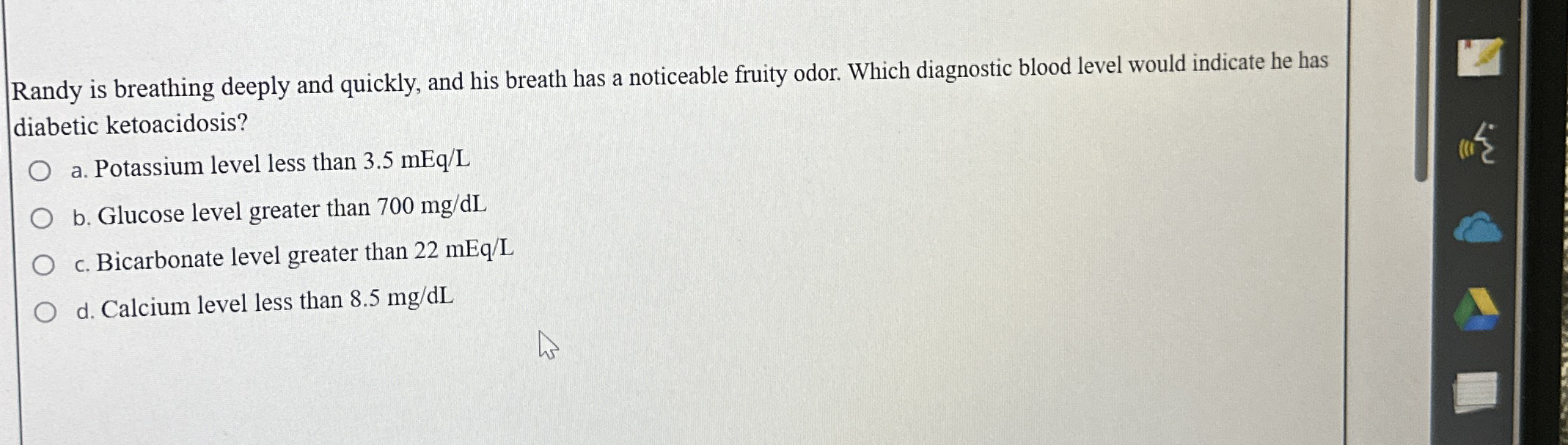 Solved Randy is breathing deeply and quickly, and his breath | Chegg.com