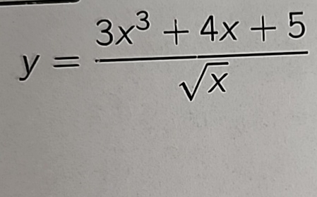 Solved differentiate the following y=3x3+4x+5x2 | Chegg.com