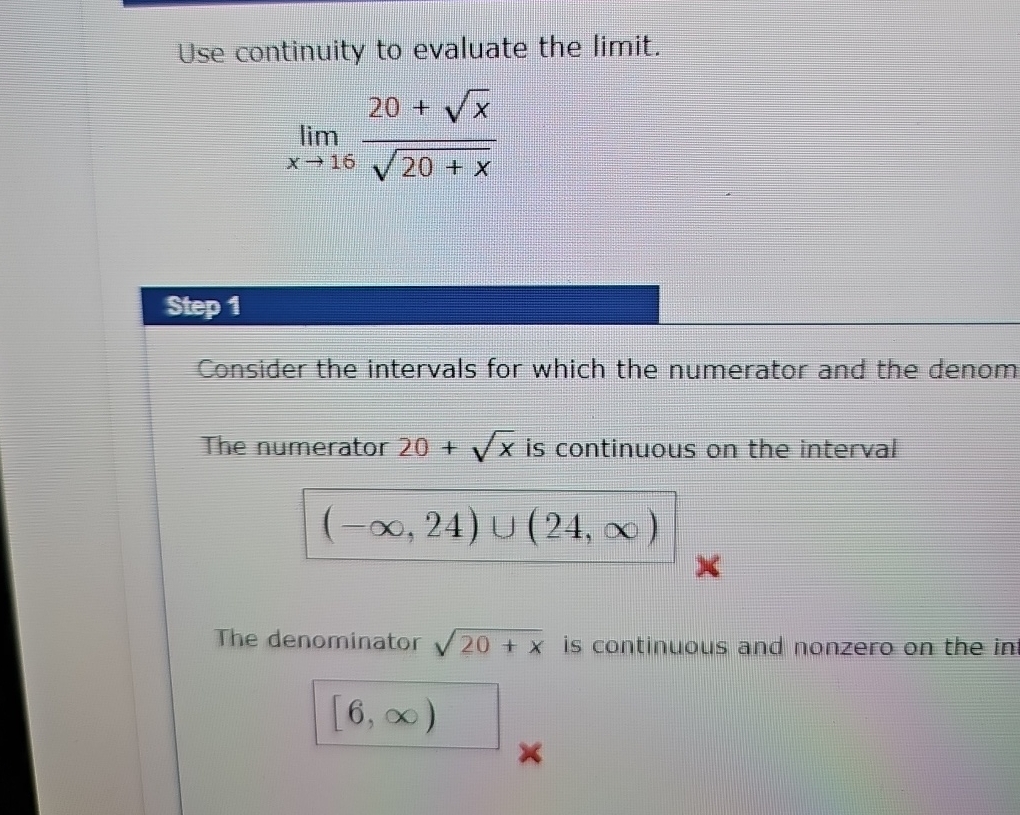 Solved Use continuity to evaluate the | Chegg.com