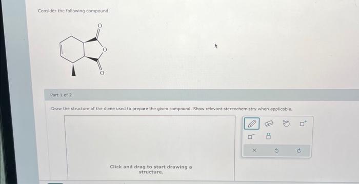 Solved Consider The Following Compound Part 1 Of 2 Draw The