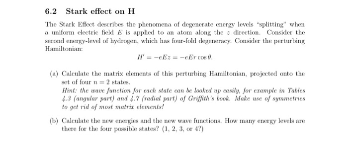 Solved use non degenerate perturbation theory. answer both | Chegg.com