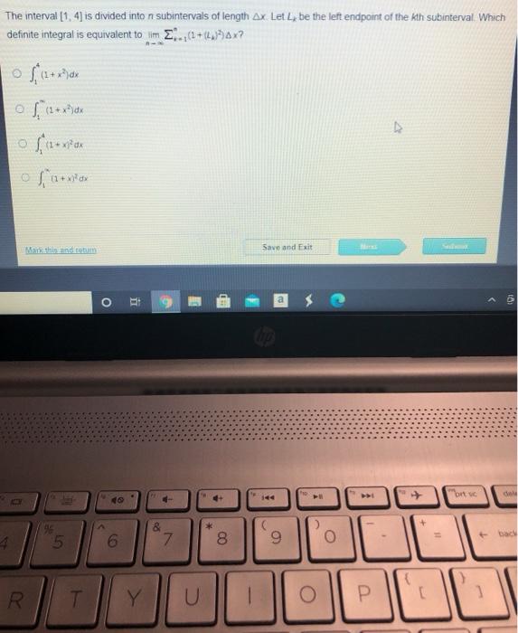 Solved The interval [1, 4) is divided into n subintervals of | Chegg.com